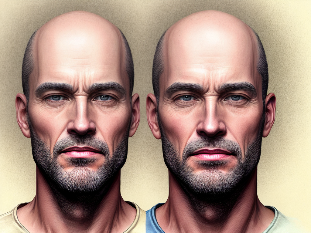 bald man one face