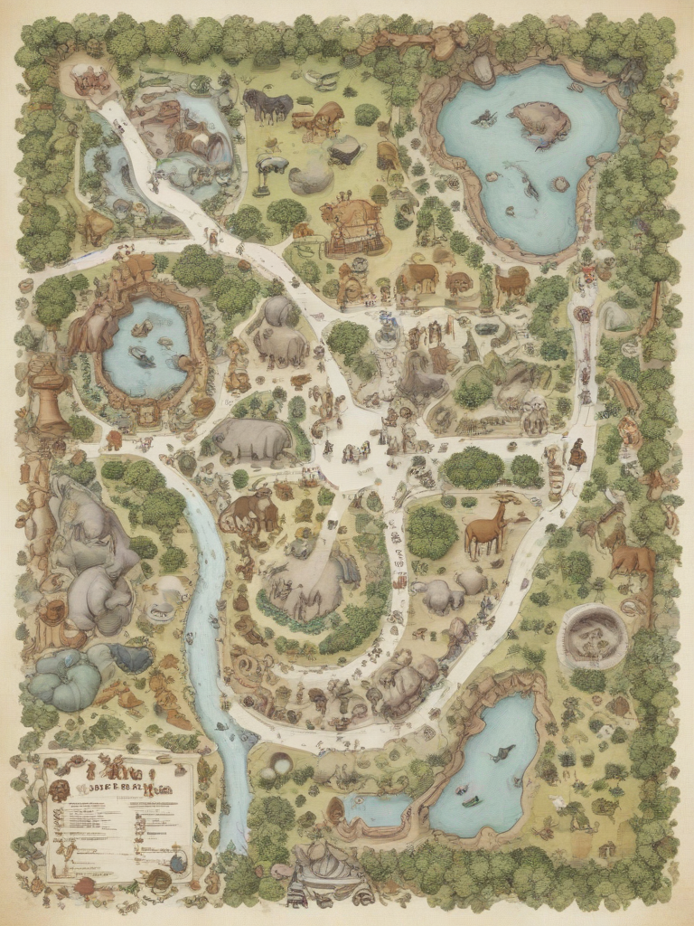 A zoo map layout from the sky