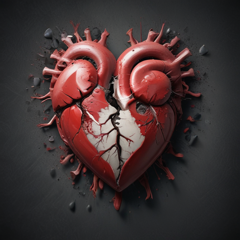 Fragmented Heart: A Symbol of Love's Pain and Resilience in Art