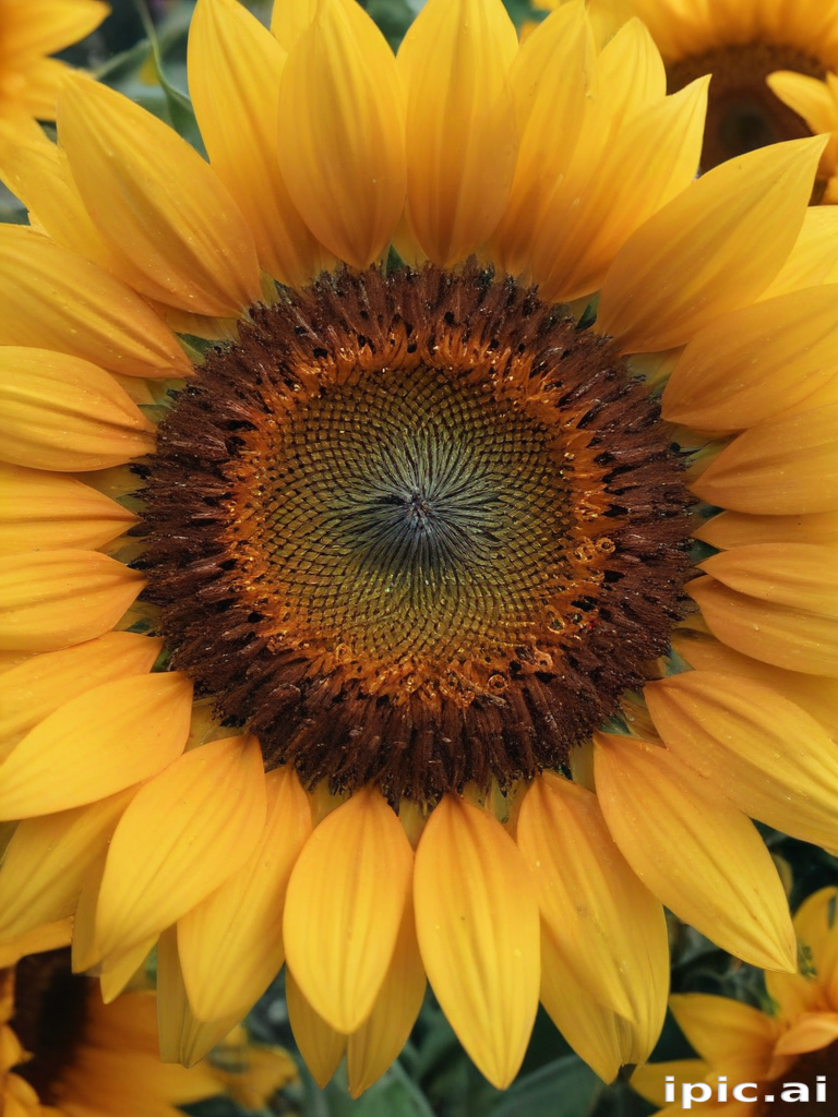 A Vibrant Close-Up of a Sunflower Showcasing Its Beautiful Petals and ...