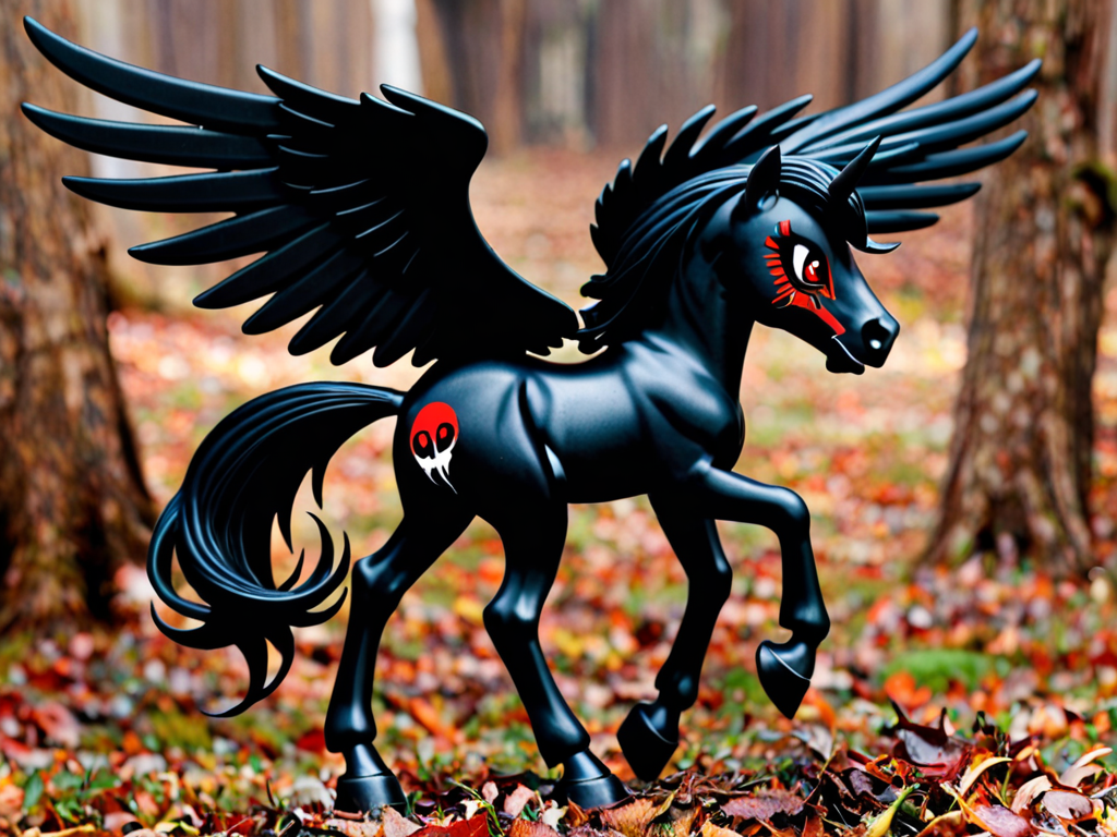 mlp g4 pony mare dark alicorn white markings on face red eyes red and ...