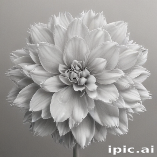 Beautifully Detailed Gray Flower Bloom with Intricate Petal Textures ...