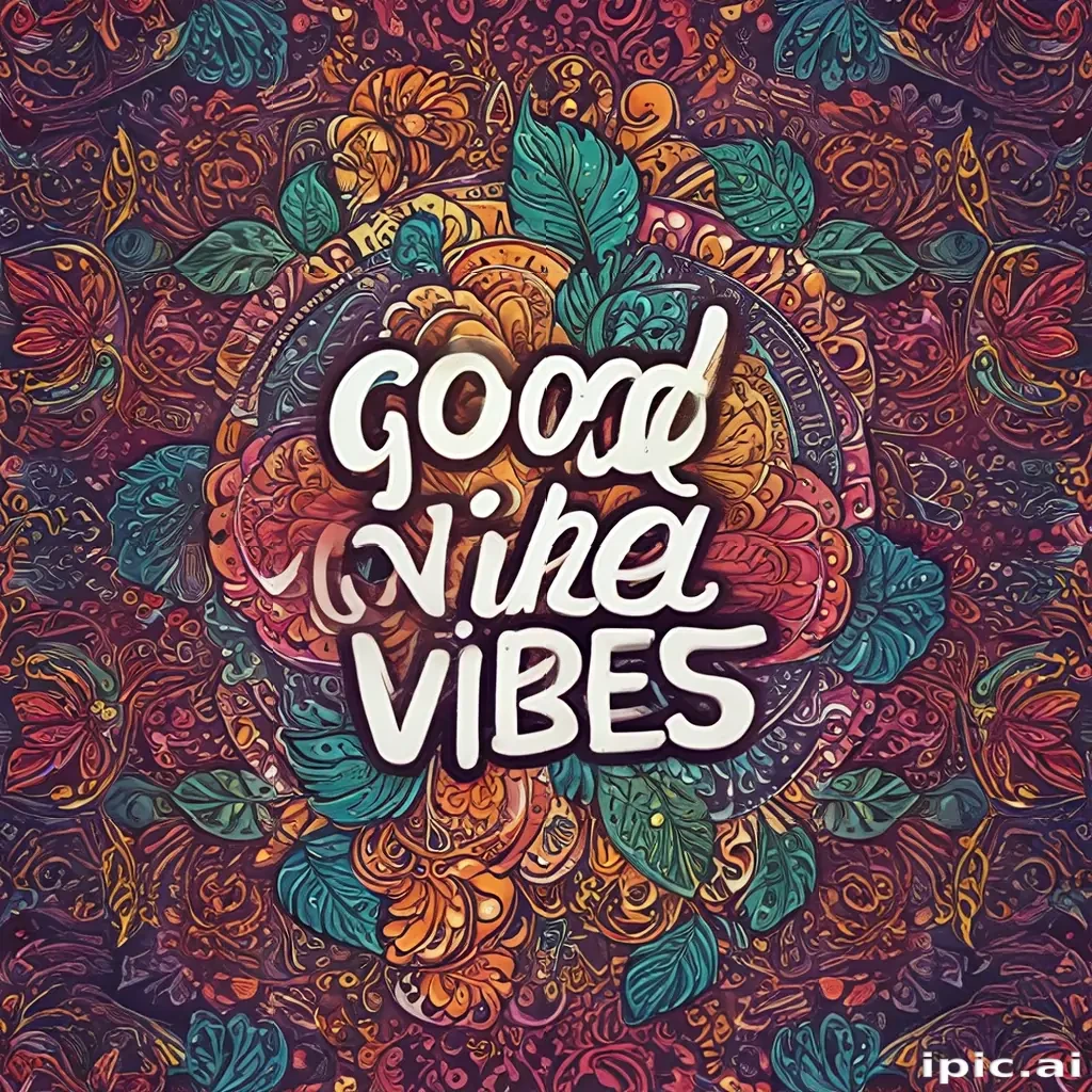 Embrace the Positive Energy with Colorful Good Vibes Artwork Design