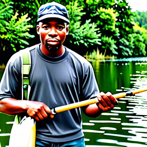 black man fishing with his sons