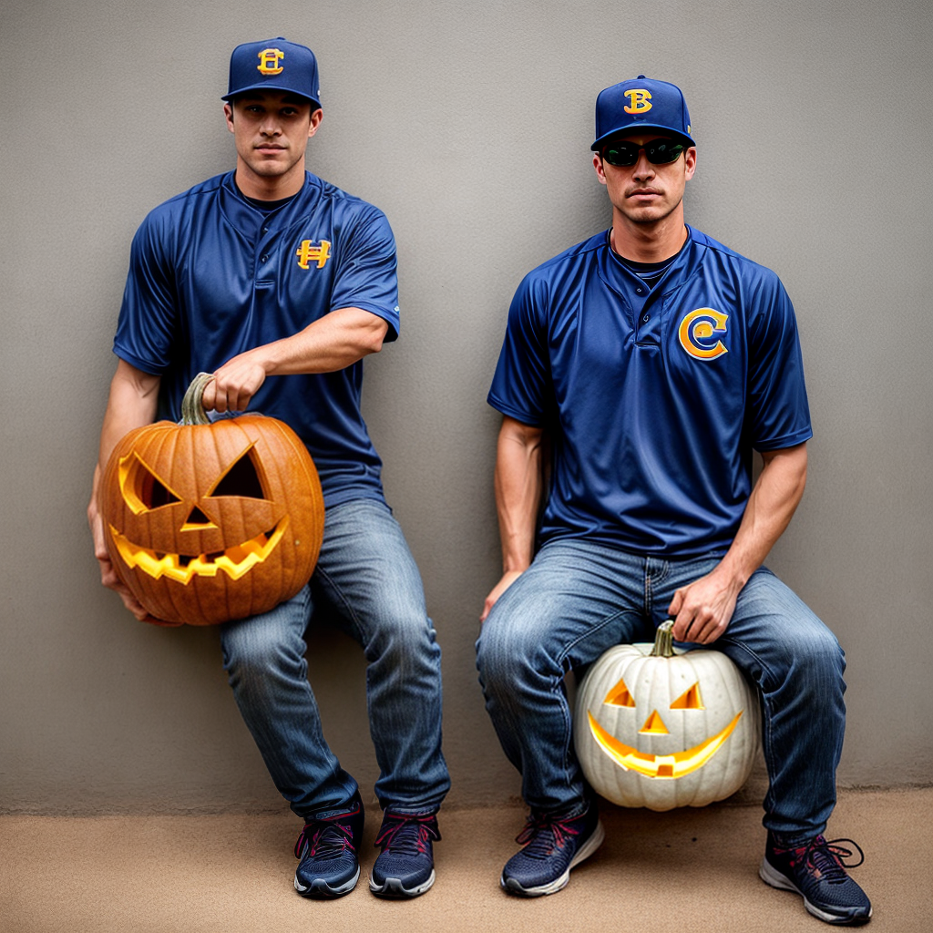 Baseball Skeleton Pumpkin Halloween