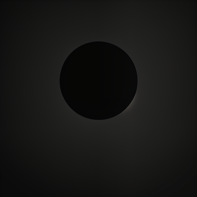 A Minimalist Representation of a Dark Circle Against a Light Background