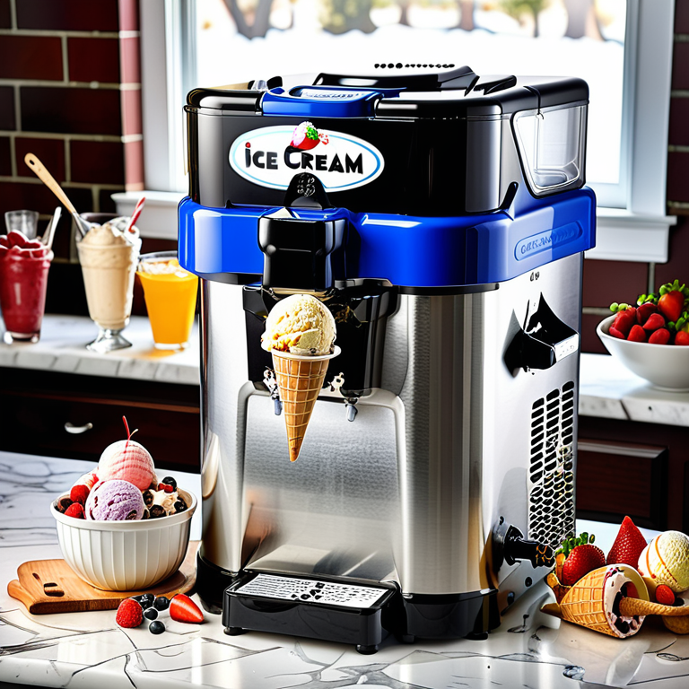 Delicious Ice Cream Machine Ready to Serve Sweet Treats at Home