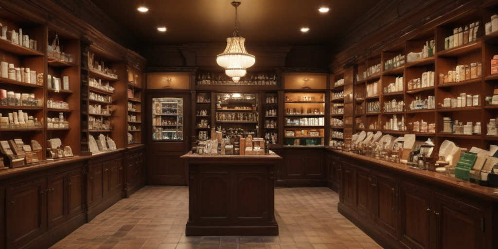 Charming Vintage Apothecary Filled with Bottles and Herbal Remedies on ...