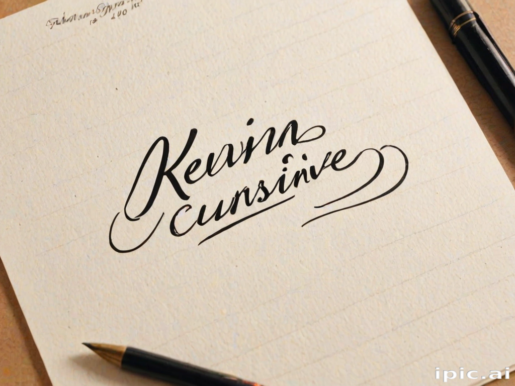 Elegant Calligraphy of the Name Kevin in Beautiful Cursive Style
