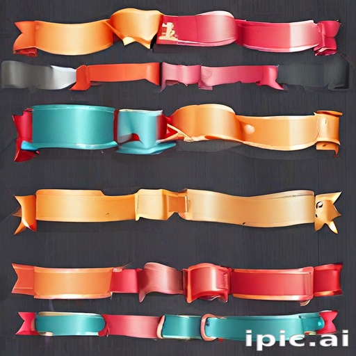 Colorful Decorative Ribbons in Various Styles and Arrangements on a ...