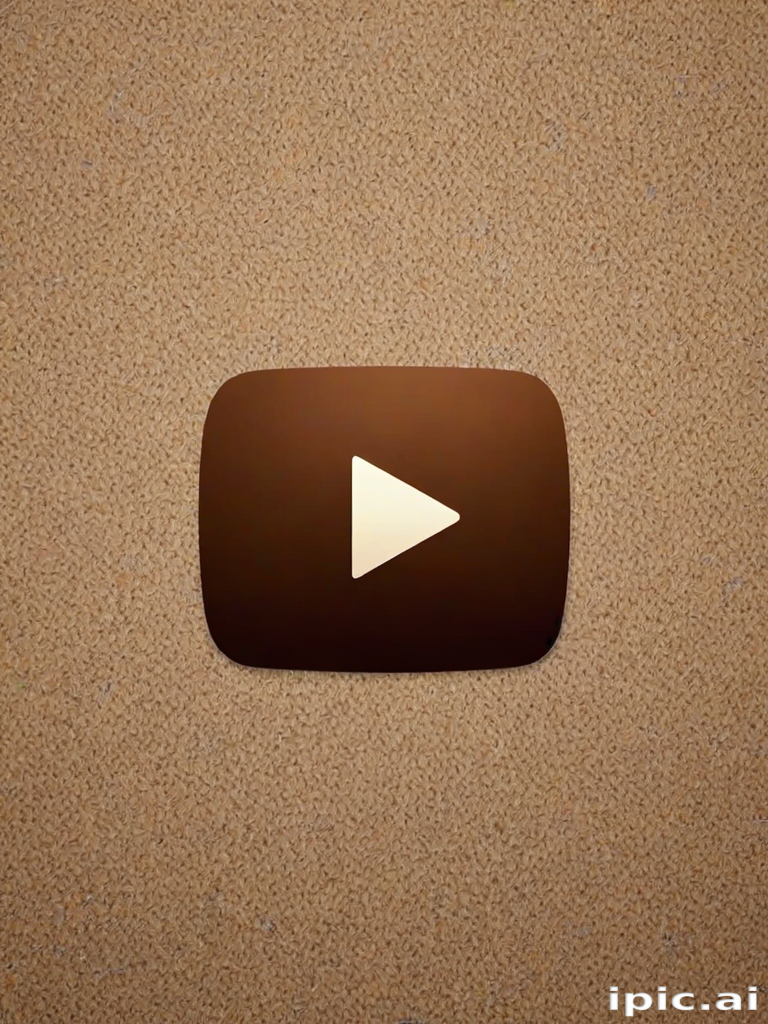 Creative Design Featuring a YouTube Play Button on Textured Background