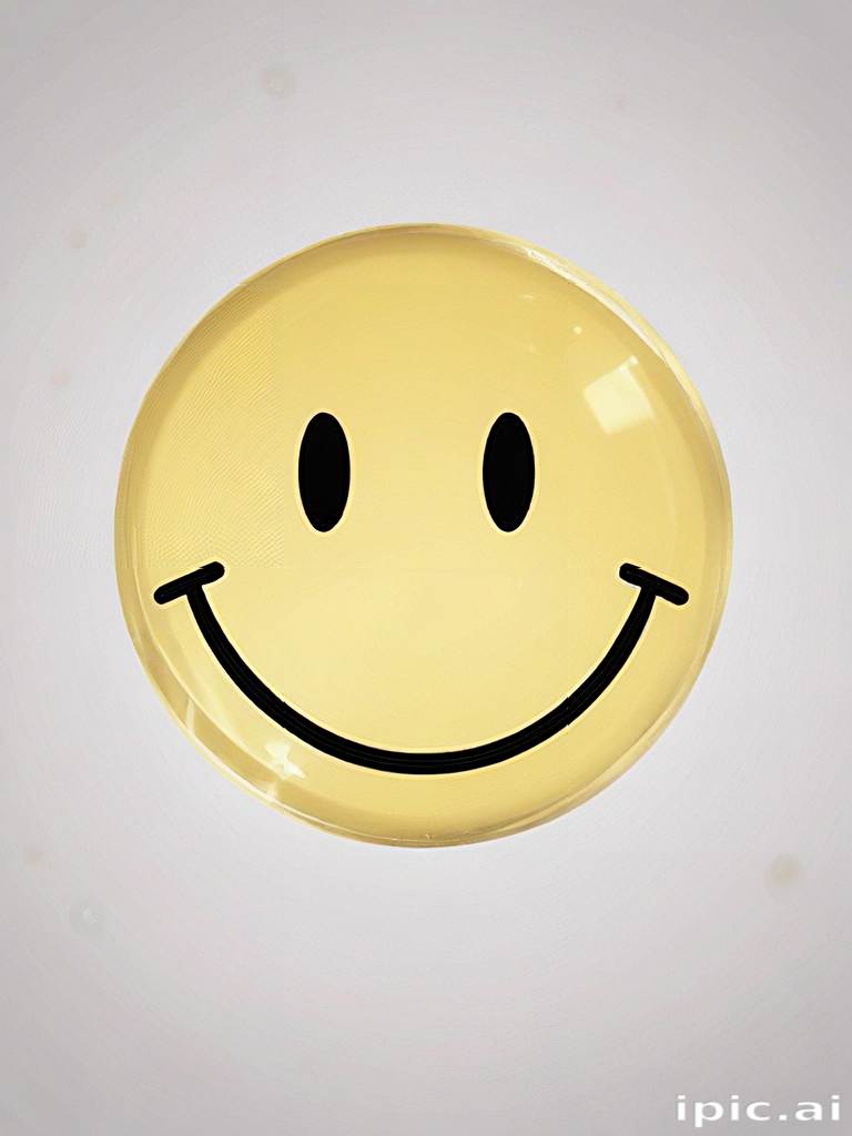 A Bright Yellow Smiley Face Icon Radiating Joy and Positivity.