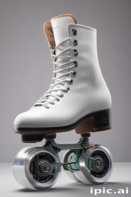 Elegant White Roller Skate with Classic Design and Modern Elements