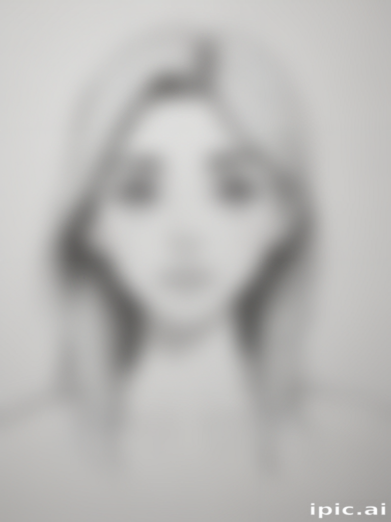 Abstract Portrait of a Woman with Soft Features and Subtle Expressions