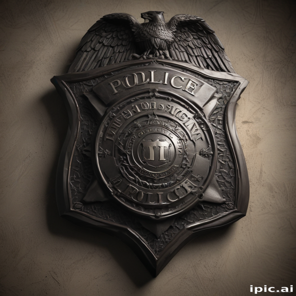 Detailed Emblem of Law Enforcement: A Symbol of Justice and Authority