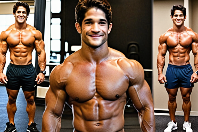 Tyler posey as a bodybuilder