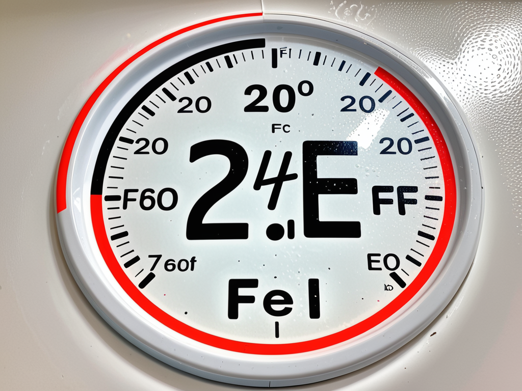 Temperature Gauge Displaying Fahrenheit and Celsius Readings with Clear ...