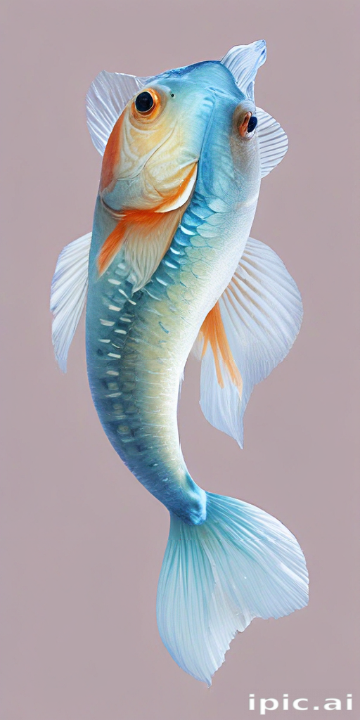 Vibrant and Elegant Fish with Colorful Fins Swimming Gracefully in Water