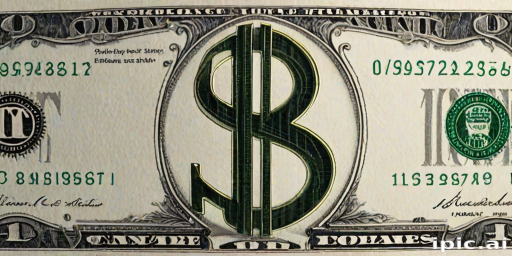 Creative Representation of a Dollar Bill with a Unique Design Element