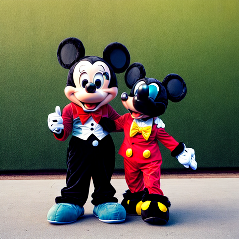 drake in a mickey mouse costume