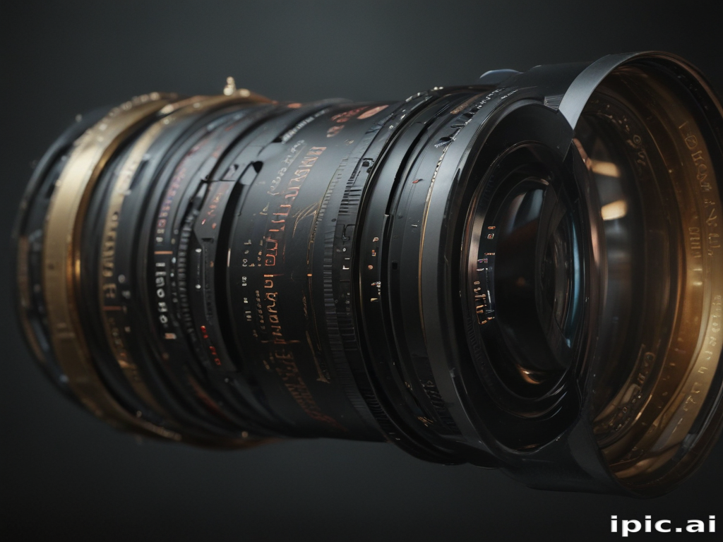 Intricate Close-Up of a Vintage Camera Lens with Unique Design Features