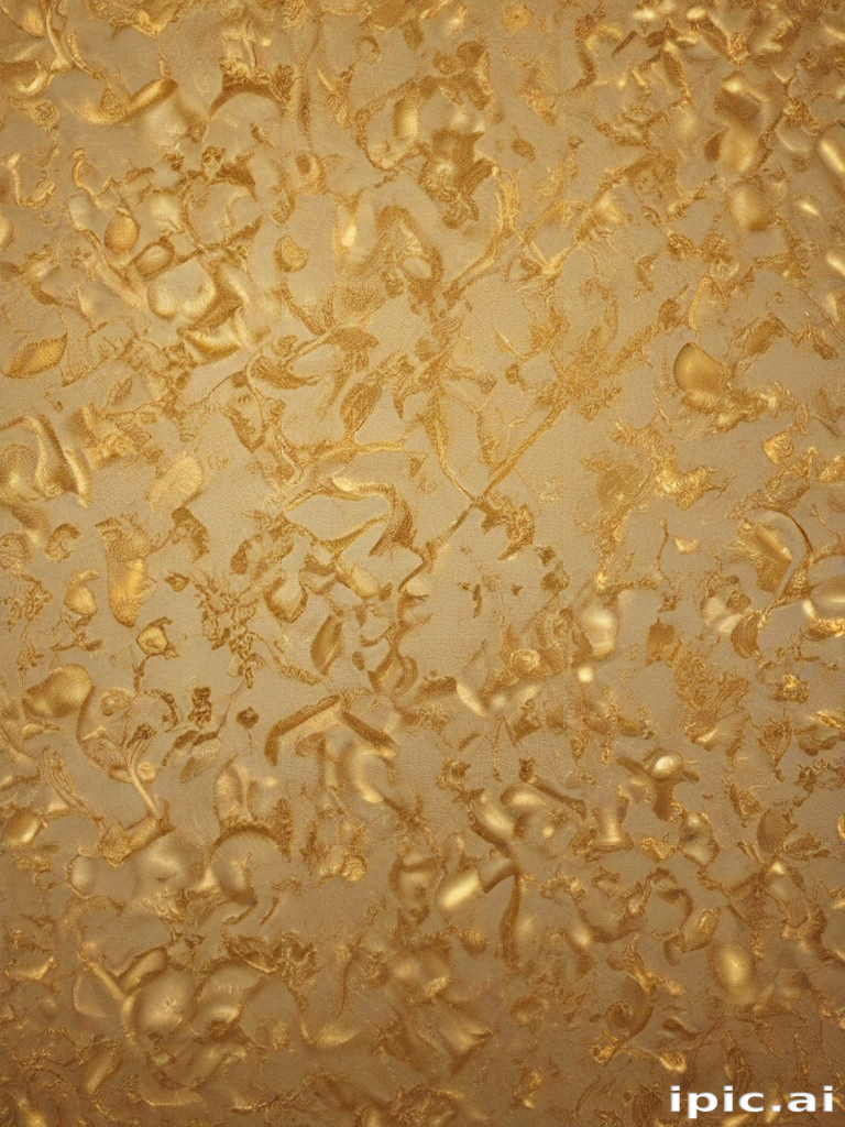 Elegant Golden Abstract Texture with Flowing Patterns and Soft Shine