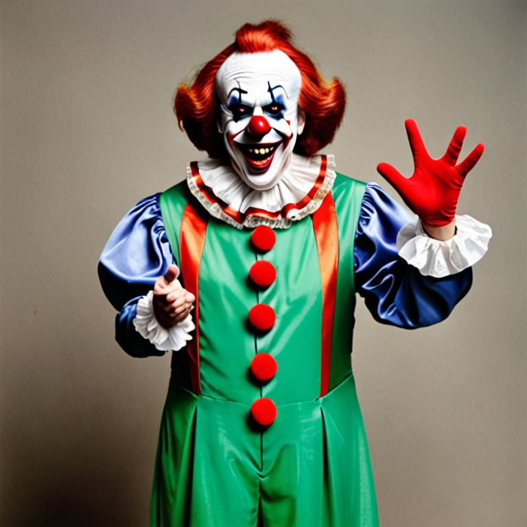 Kamala Harris as an evil clown