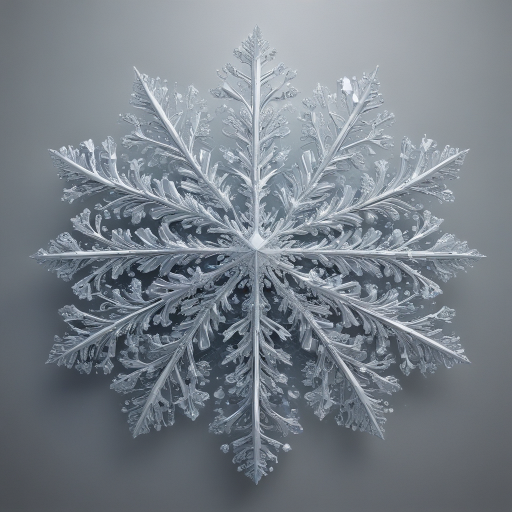Intricate and Beautiful Snowflake Design Showcasing Nature's Crystal ...