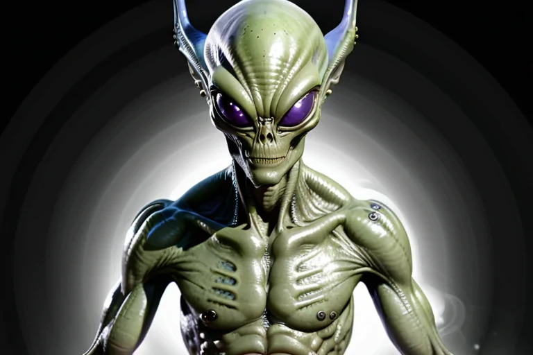 Intriguing Alien Being with Distinctive Features and Mysterious ...