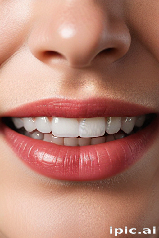 Close-Up of a Bright, Healthy Smile Highlighting Perfectly Aligned Teeth