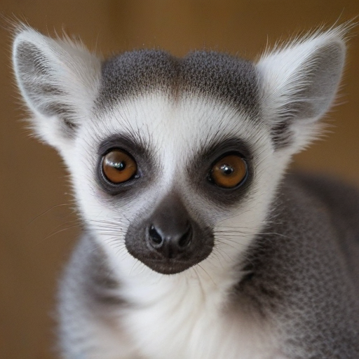 bald ring tailed lemur with no ears, extremely malnourished, orphaned