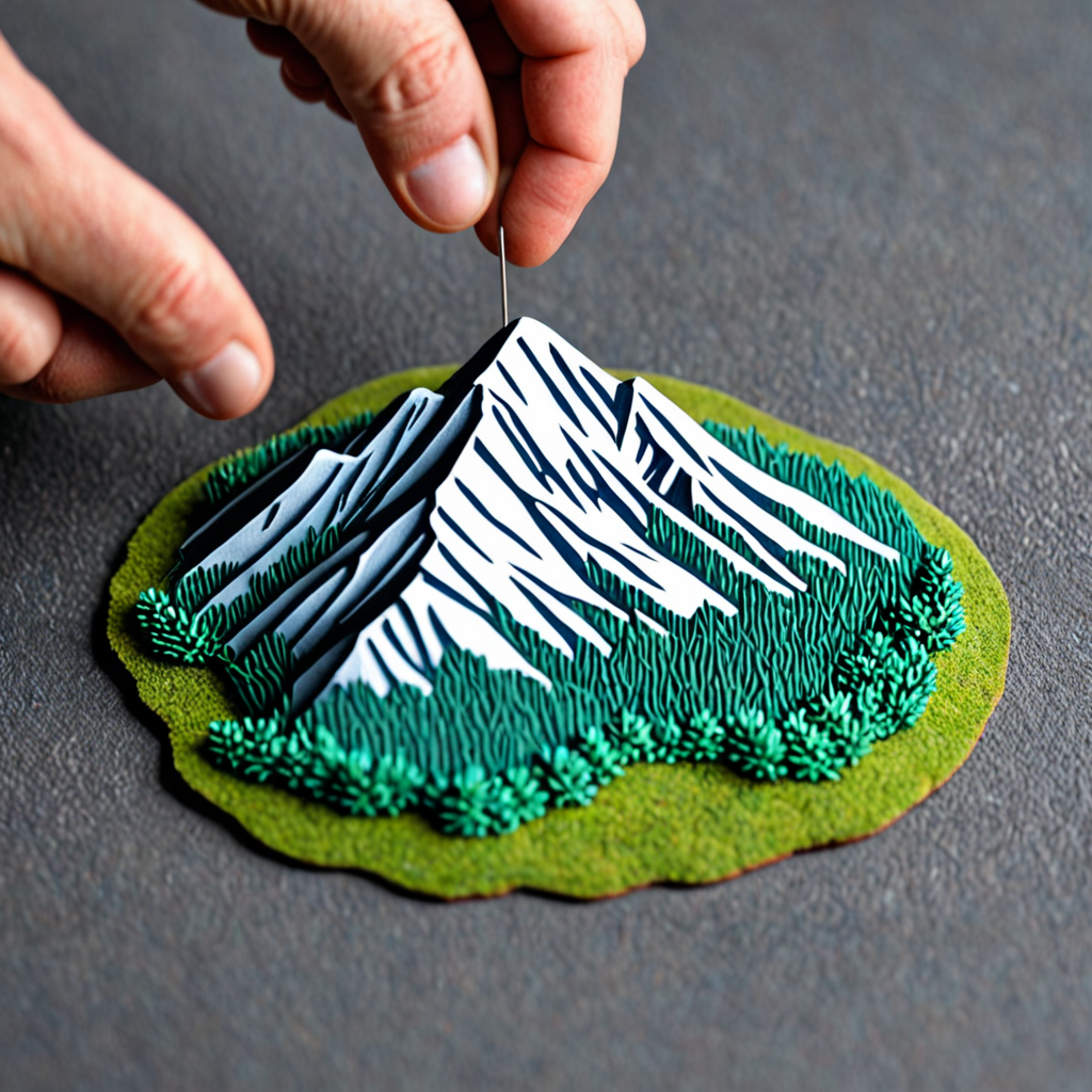 make a simple mountain front view