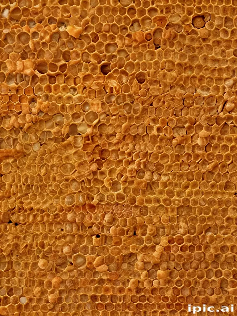 Intricate Patterns of Honeycomb Structure Showcasing Nature's ...