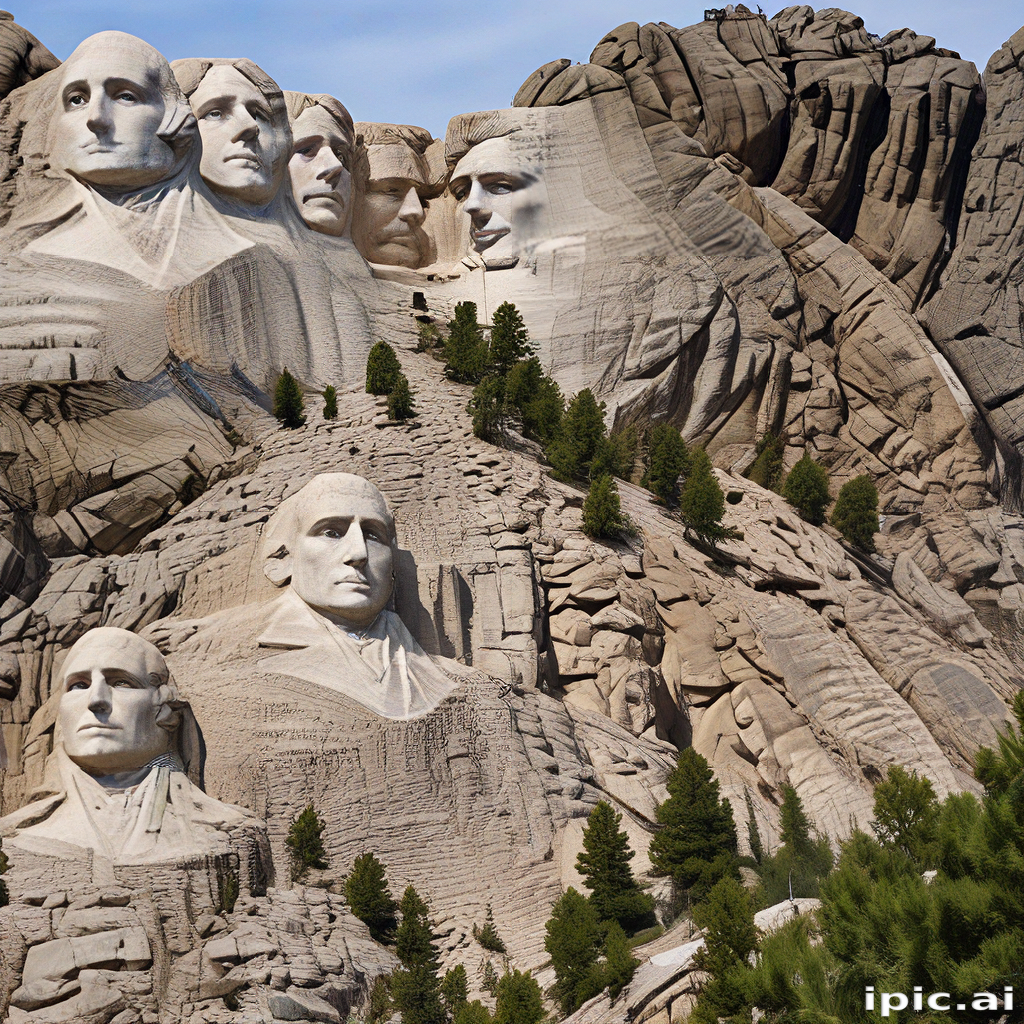 Stunning View of Mount Rushmore Featuring Iconic Presidential ...