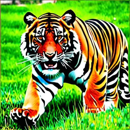 image of a vicious black and red tiger with the words Eclectic Tigress.
