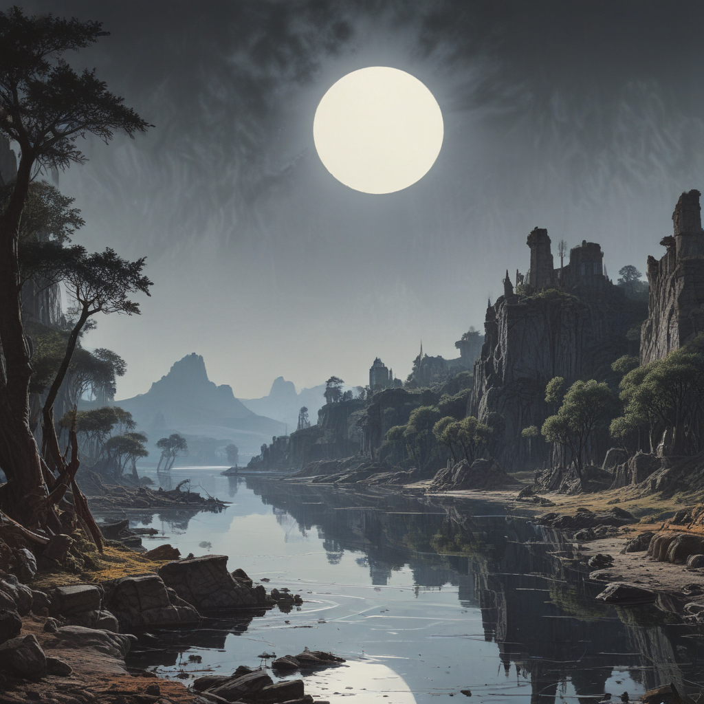 roman empire jean giraud moebius oniric landscape piranesi lake ...