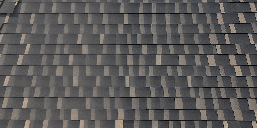 A Close-Up View of a Modern Roof Shingle Pattern and Texture.