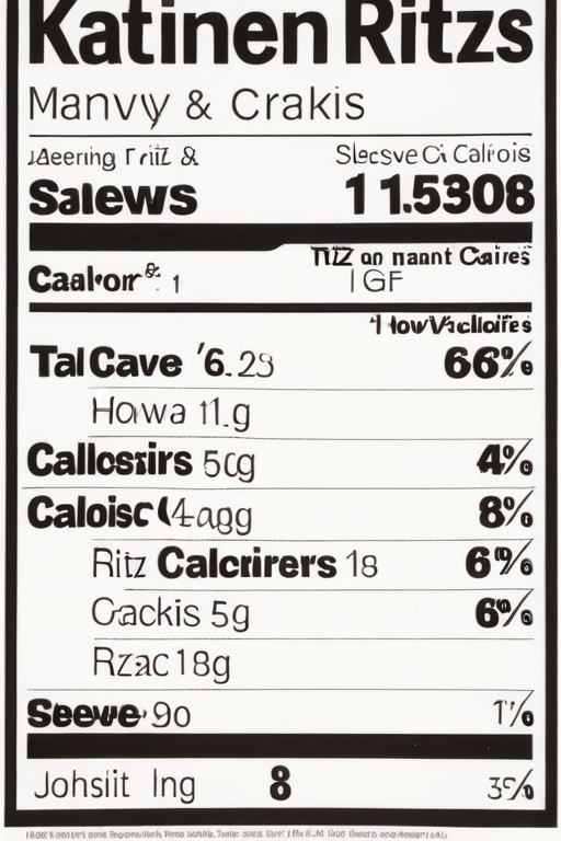Detailed Nutritional Information for Katinen Ritz Snacks and Crackers