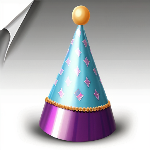 Colorful Party Hat with Decorative Elements for Celebratory Occasions