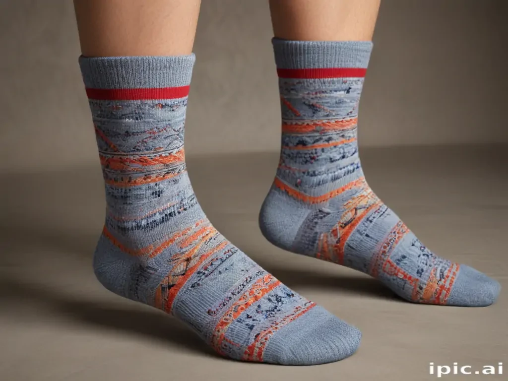 Colorful and Stylish Blue Socks with Unique Patterns for Everyday Fashion