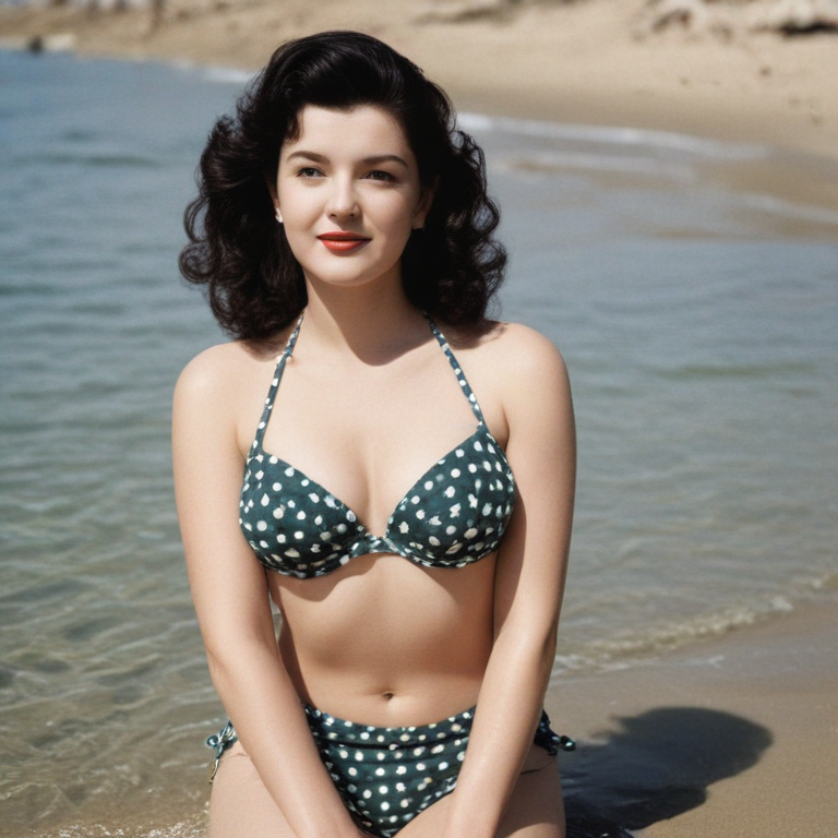 Ann Rutherford pretty bikini beach
