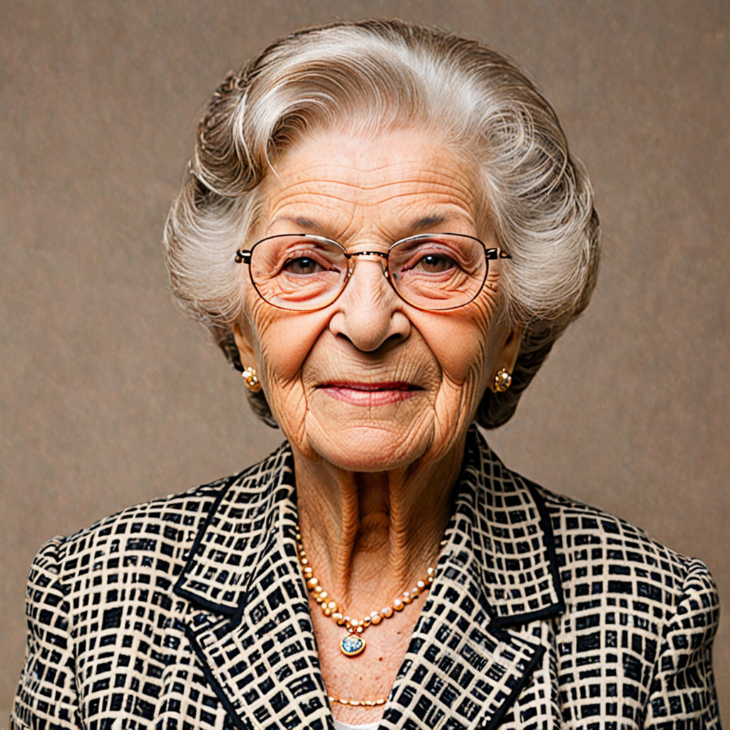 elderly woman with huge bossom