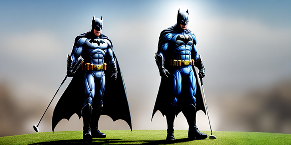 Batman golfing