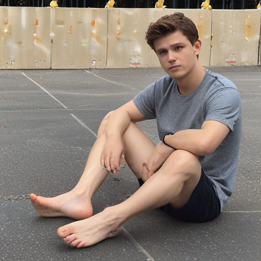 Tom holland bare feet