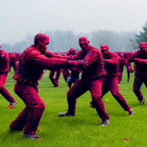 zombies fighting eachother