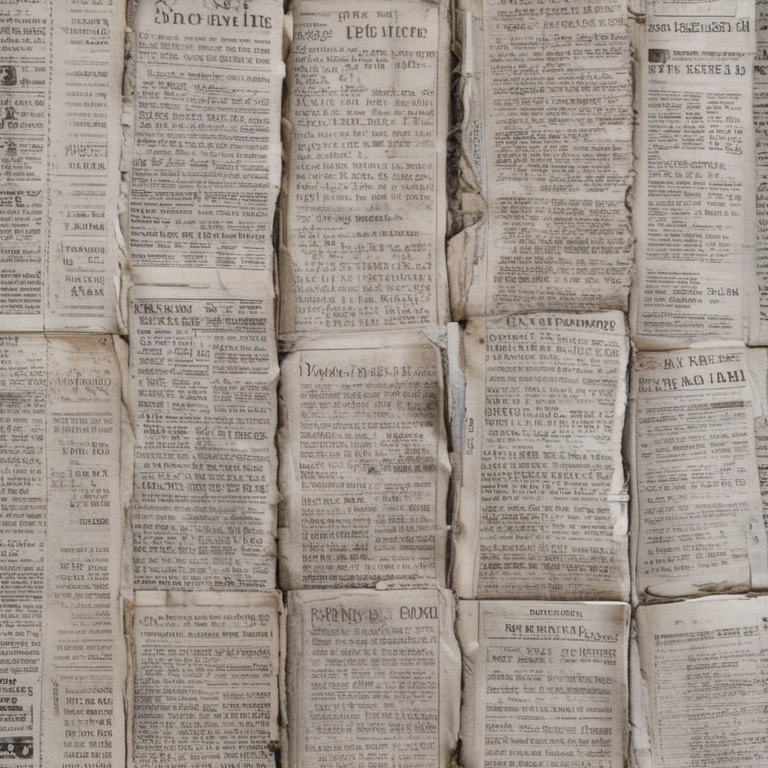 A Collection of Vintage Newspaper Clippings Showcasing Historical ...