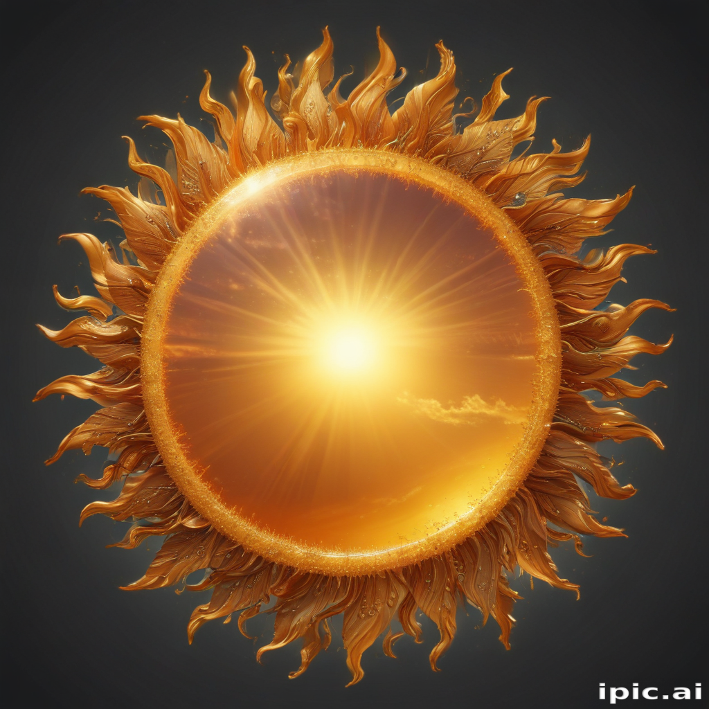 Radiant Sunburst Mirror Reflecting a Bright and Glorious Sunset Scene