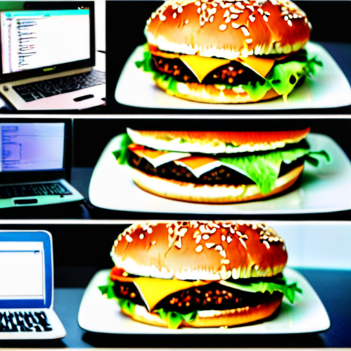 a burger as an computer