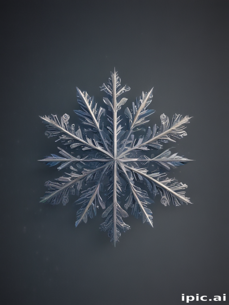 Intricate and Beautiful Snowflake Design Showcasing Nature's Frozen ...