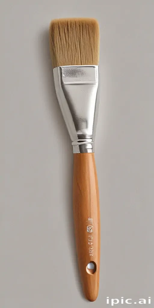 High-Quality Paintbrush with a Sturdy Handle for Artistic Creations